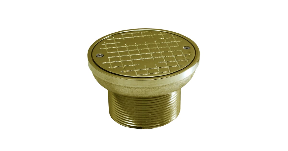 Jones Stephens C37801 3" x 5" Brass Cleanout with 7" Round Cover ...