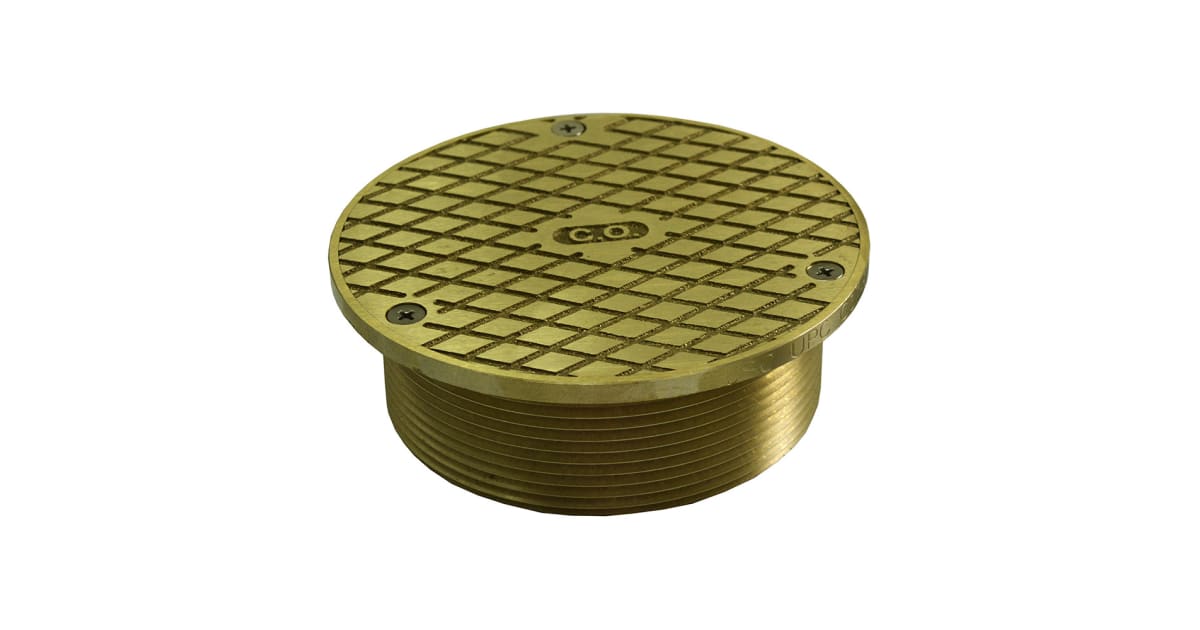 Jones Stephens C37806 4" x 5" Brass Cleanout with Round Cover ...