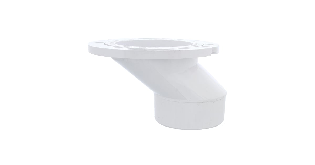 Jones Stephens C54402 3" x 4" PVC Offset Closet Flange with Plastic ...