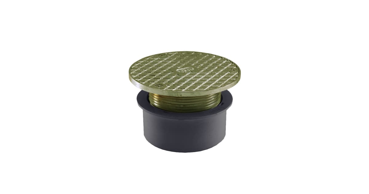 Jones Stephens C59092 4" PVC Cleanout with 5" Round Cover | Ferguson Home