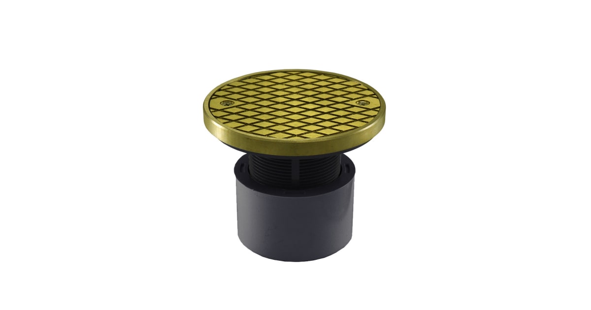 Jones Stephens C59097 2" x 3" PVC Cleanout with 4-1/4" Round Cover ...