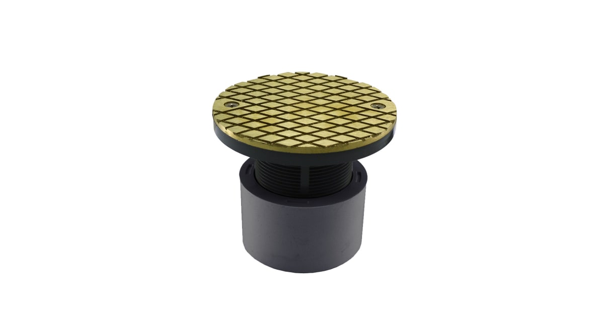 Jones Stephens C59098 2" x 3" PVC Cleanout with 4-1/4" Round Cover ...