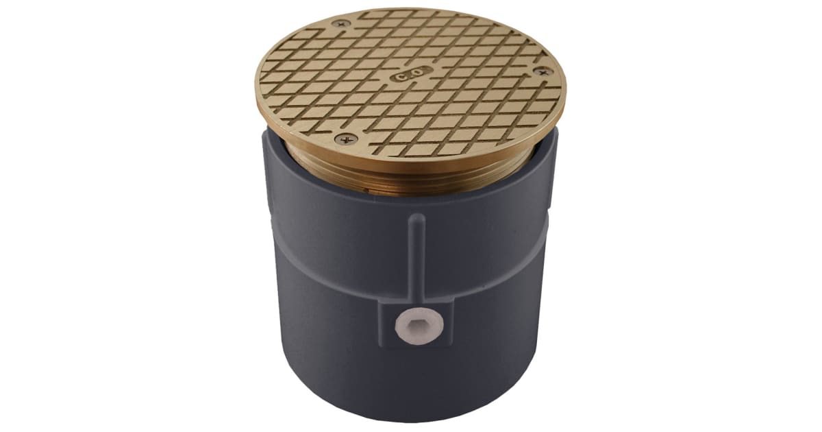 Jones Stephens C60082 4" PVC Cleanout with 5" Round Cover | Ferguson Home