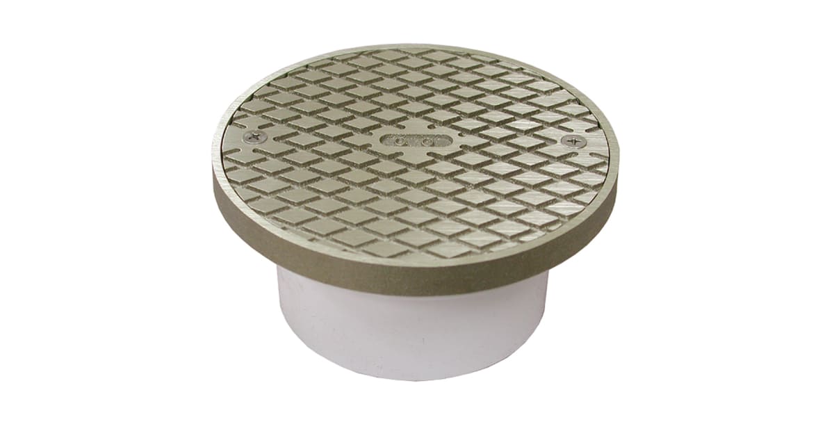 Jones Stephens C60165 3" x 4" PVC Cleanout with Round Cover | Ferguson Home