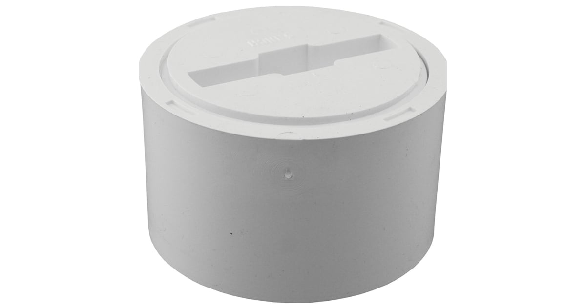 Jones Stephens C61432 2" x 3" PVC Fit-Flush Cleanout with 2" IPS ...