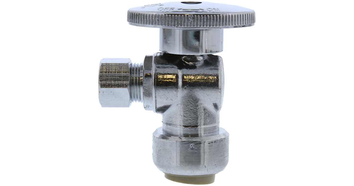 Jones Stephens C76571LF 1/2 PLUMBITE X 3/8 OD COMP QUARTER TURN ANGLE ...