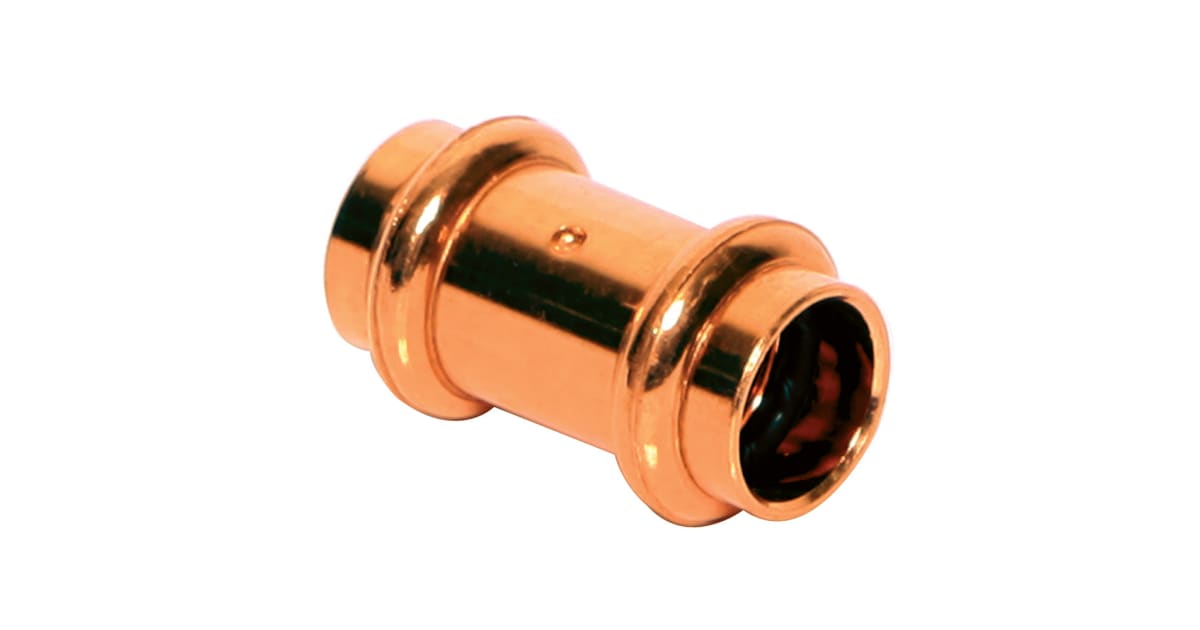 Jones Stephens C77004 Copper Coupling w/Stop, P x P, 1-1/4 x 1-1/4 ...