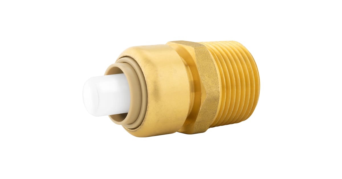 Jones Stephens C77421LF 3/8" x 1/2" MPT (Bagged) PlumBite Push On ...
