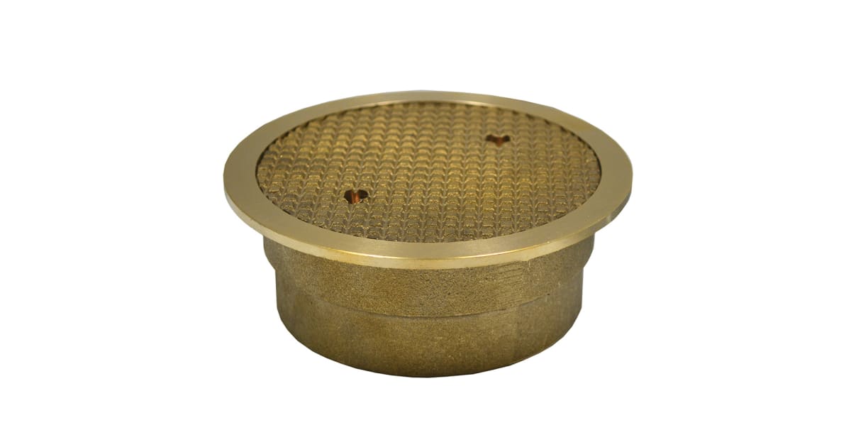Jones Stephens D28003 Brass Cleanout with 12-3/16" Round Cover ...