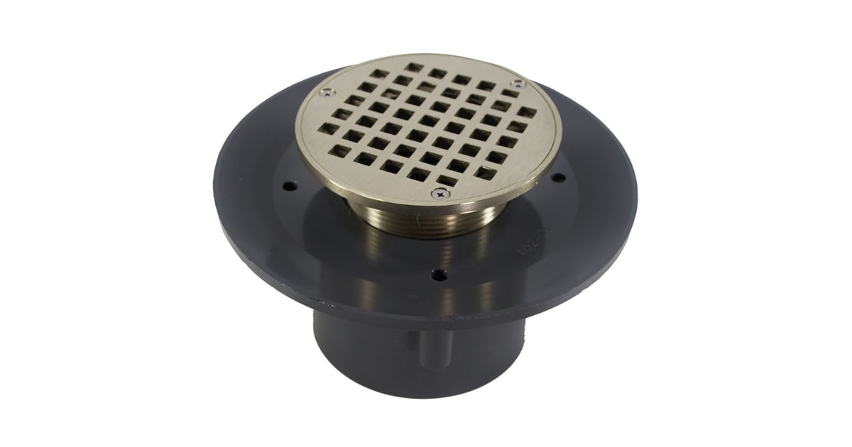 Jones Stephens D49553 4 PF PVC SLAB DRN W/ MTL SPD | Ferguson Home