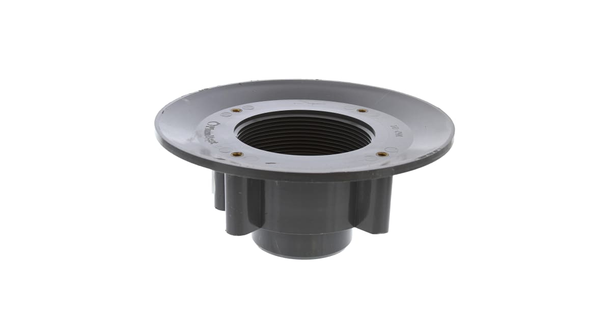 Jones Stephens D49857 4" PVC Slab Drain Base with Clamping Ring and ...