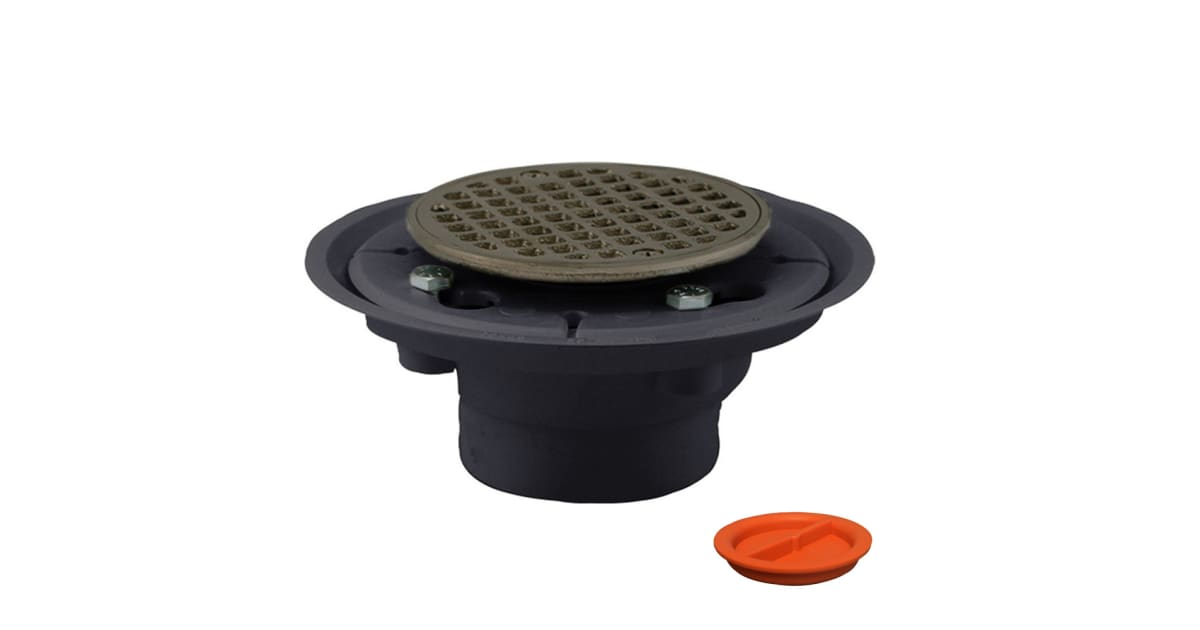 Jones Stephens D5001BNTP 2X3 PVC SHR DRN W/BN SPUD & STR WITH TEST PLUG ...