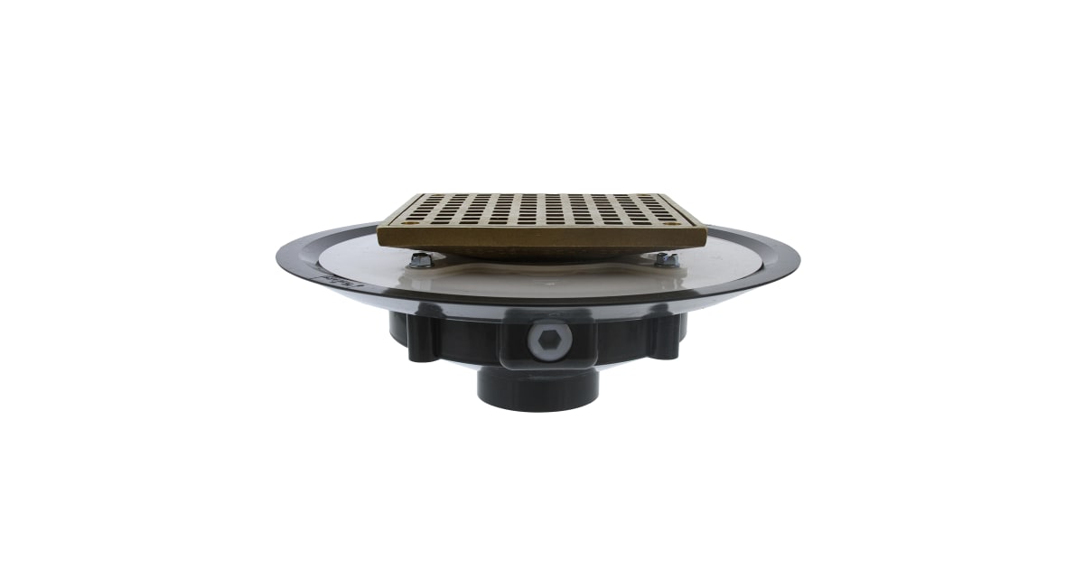 Jones Stephens D50069 2" PVC Square Floor Drain | Build.com