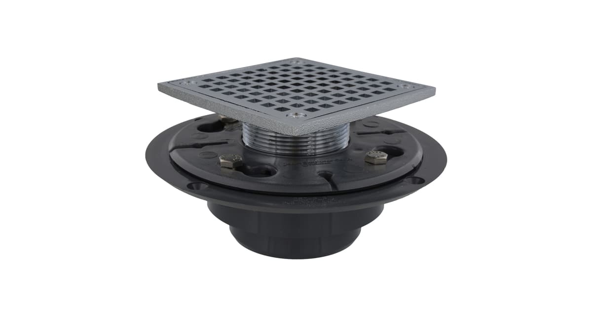 Jones Stephens D50137 2 X 3 PVC LOW PROFILE DRAIN WITH CP SQUARE SPUD ...
