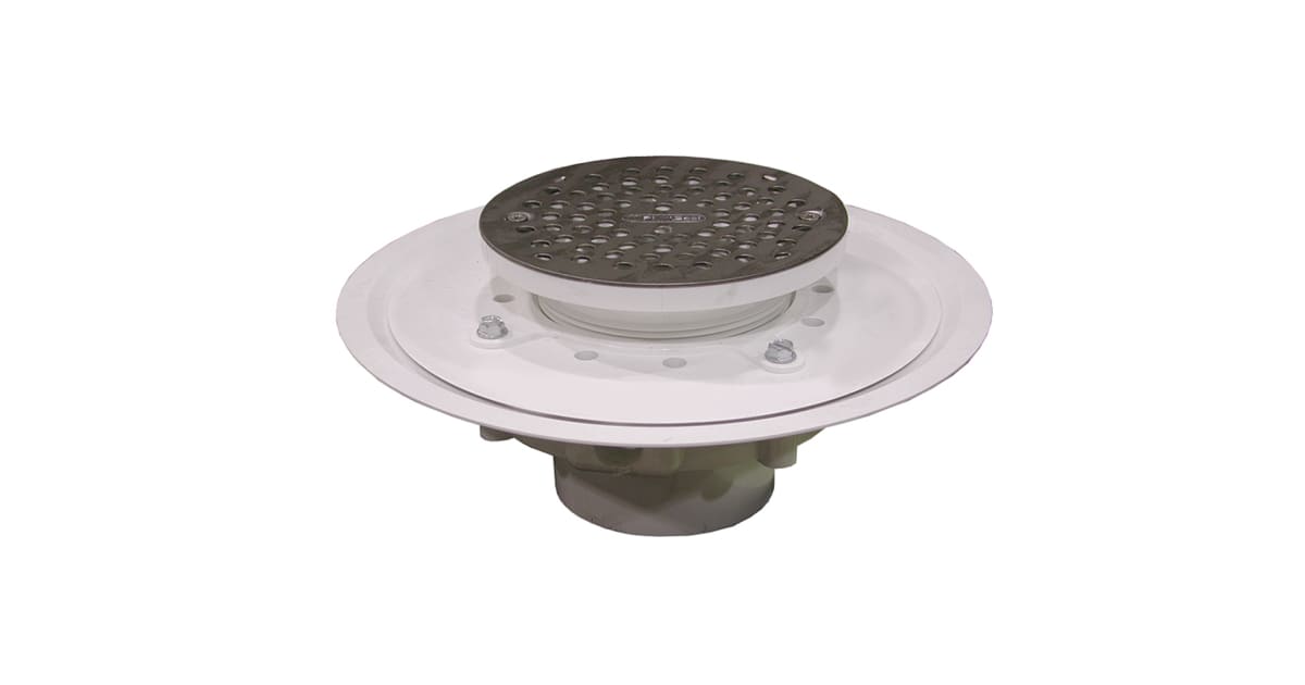 Jones Stephens D50351 3" PVC Heavy Duty Drain with 6-1/8" Strainer ...