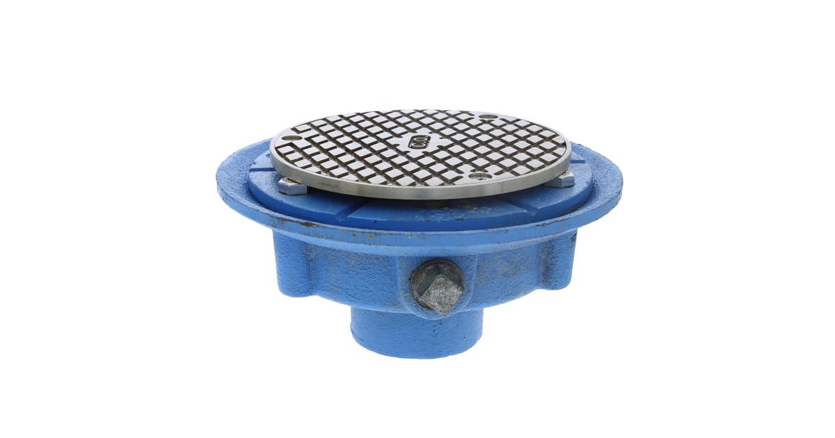 Jones Stephens D50485 2" Cast Iron Cleanout with 5" Round Cover ...