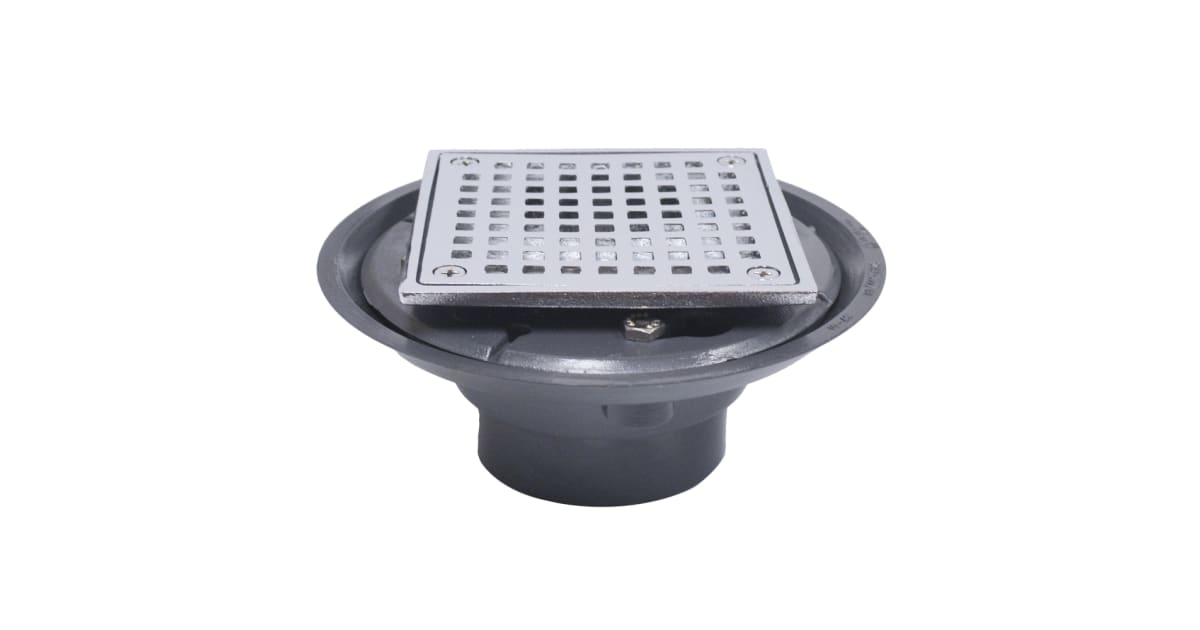 Jones Stephens D50942 2 X 3 Shower Drain With Square Strainer Chrome ...