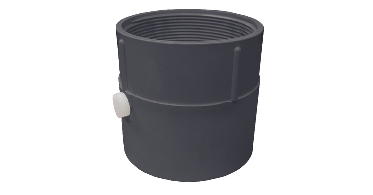 Jones Stephens D52453 4" PVC Pipe Fit Drain Base with Primer Tap, for 4 ...