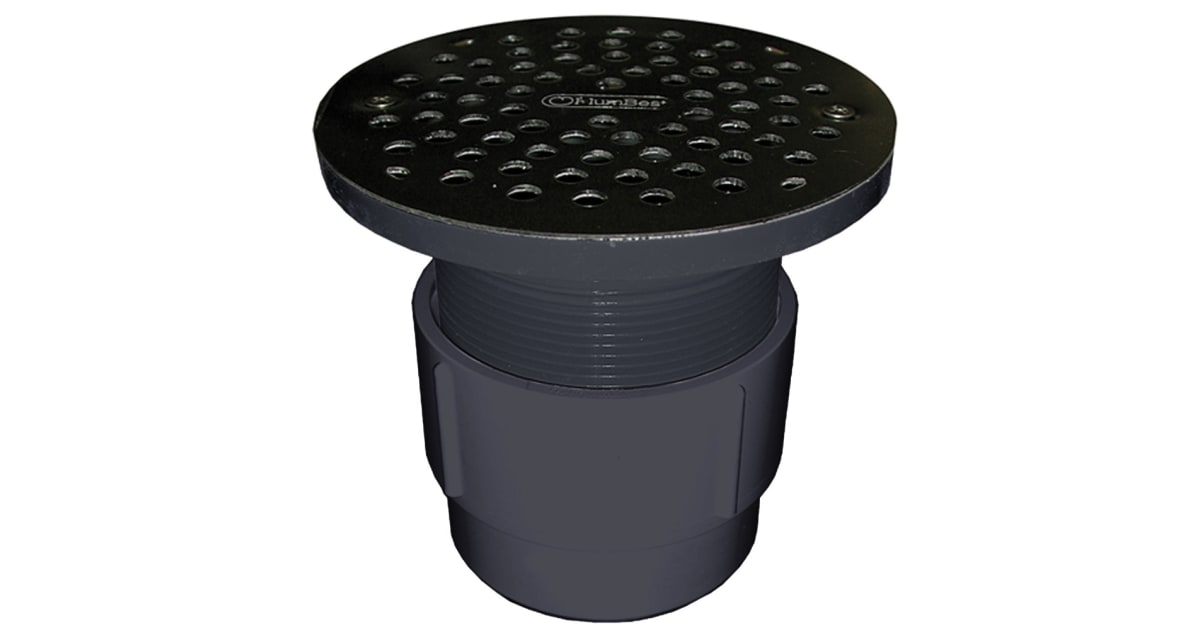 Jones Stephens D53021 3" x 4" PVC Round Shower Drain | Build.com
