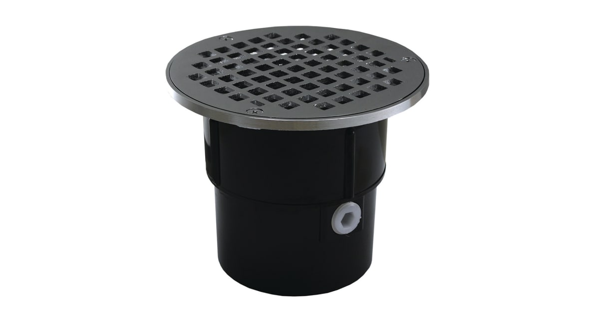 Jones Stephens D53032 3" x 4" ABS Adjustable Drain with 5" Strainer ...