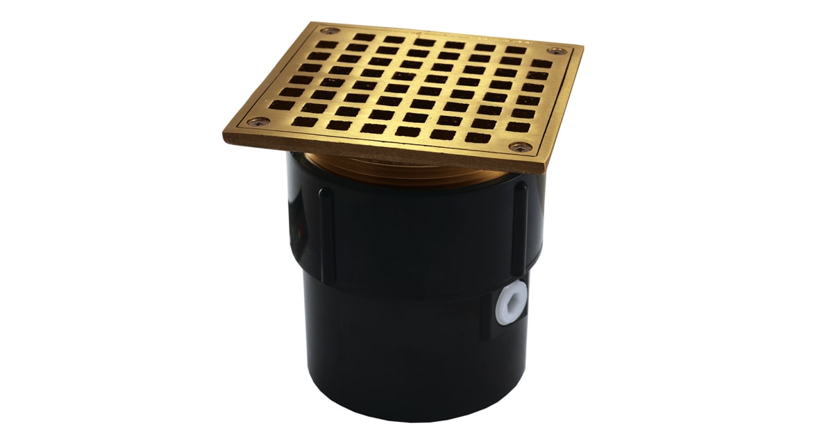 Jones Stephens D53081 3" x 4" Adjustable ABS Drain with 6" Square ...