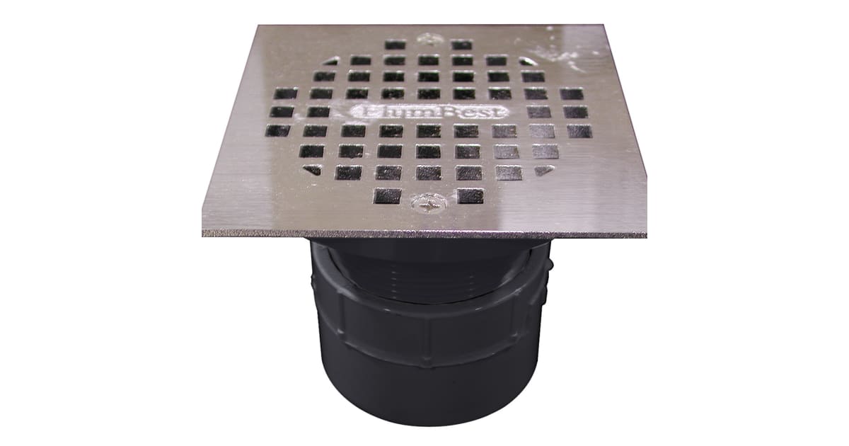 Jones Stephens D53296 7-13/16" Plastic Square Floor Drain | Ferguson Home