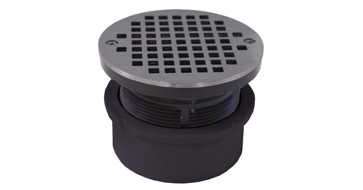 Jones Stephens D53405 4" PVC Hub Fit Drain Base with 3-1/2" Plastic ...