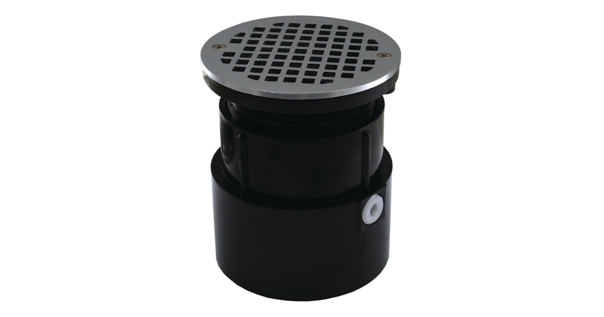 Jones Stephens D53421 4" ABS Adjustable General Purpose Drain with 5 ...