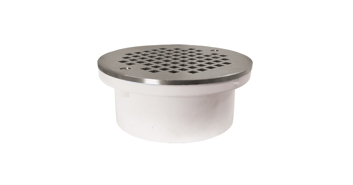 Jones Stephens D54102 4" General Purpose PVC Drain with 6" Chrome ...