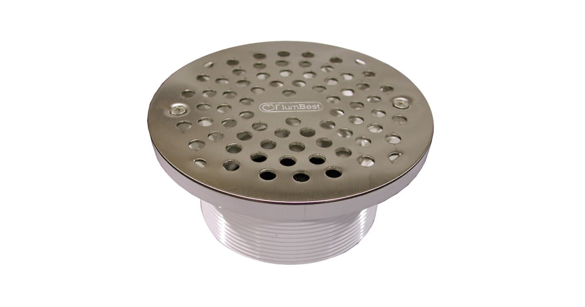 Jones Stephens D56408 4 PVC DRN SPUD W/ 6-1/8 NIBR STRN | Ferguson Home