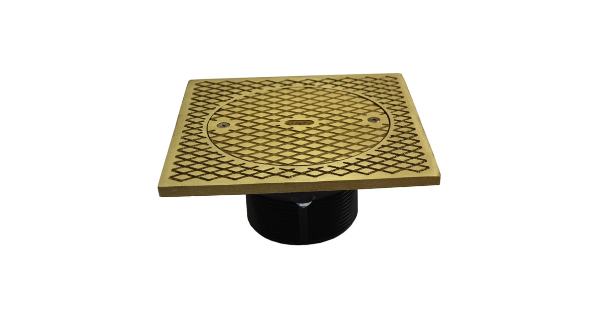 Jones Stephens D57912 3" ABS Cleanout Spud with 7" Square Cover ...