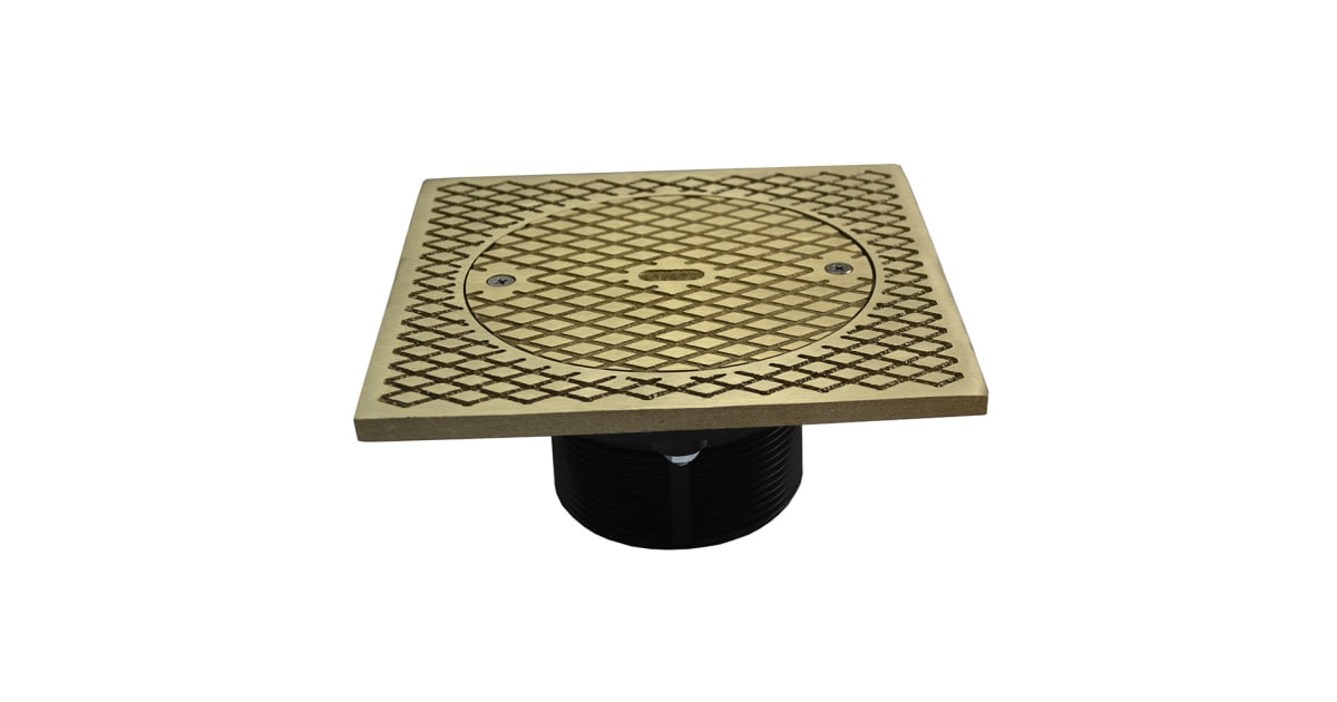 Jones Stephens D57913 3" ABS Cleanout Spud with 7" Square Cover ...