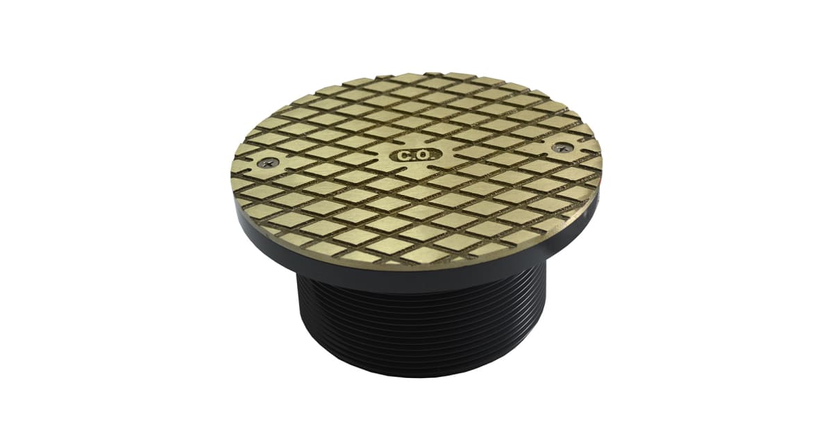 Jones Stephens D59916 4" PVC Cleanout with 6-1/8" Round Cover ...