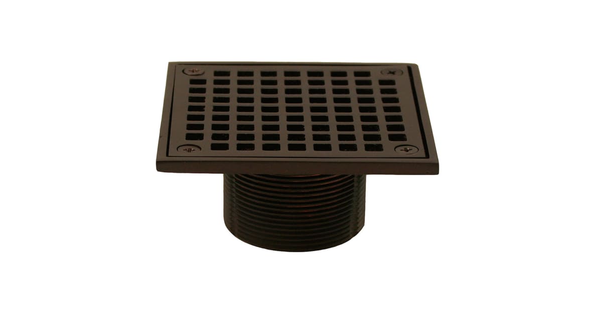Jones Stephens D6094RB 4" Wide Square Strainer with 2" Brass Spud ...