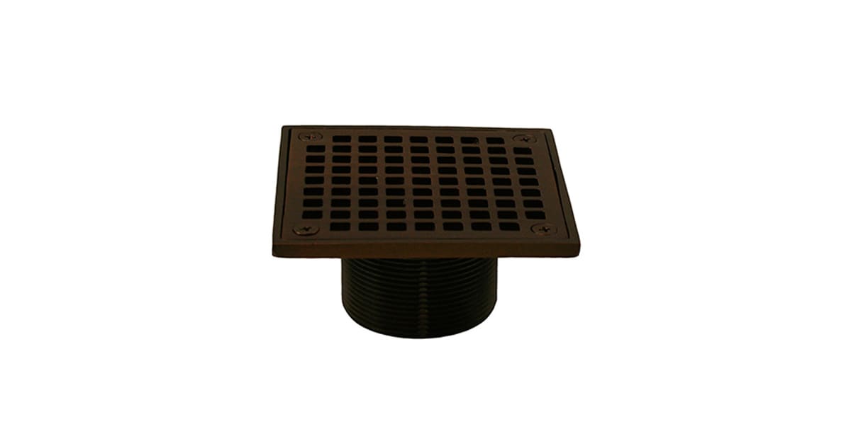 Jones Stephens D6094WB 4" Wide Square Strainer with 2" Brass Spud ...