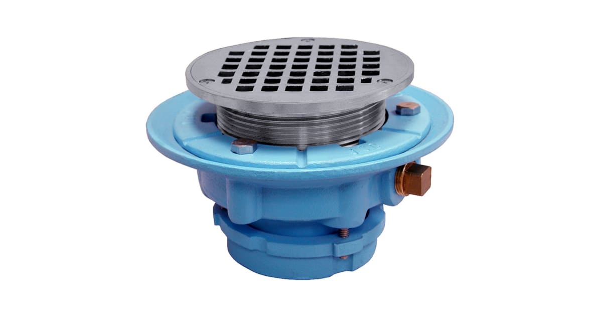 Jones Stephens D65505 2" No Caulk Mechanical Joint Drain with 7" Pan ...