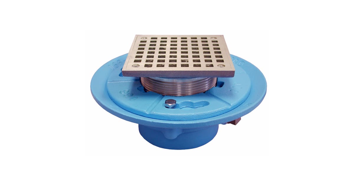 Jones Stephens D65570 2 No-Hub Flare Drain With 7 Base and 6 Nickel ...