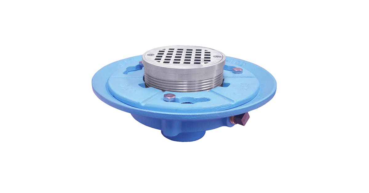 Jones Stephens D66625 2" IPS Floor Drain with 9" Pan and 6" Round ...