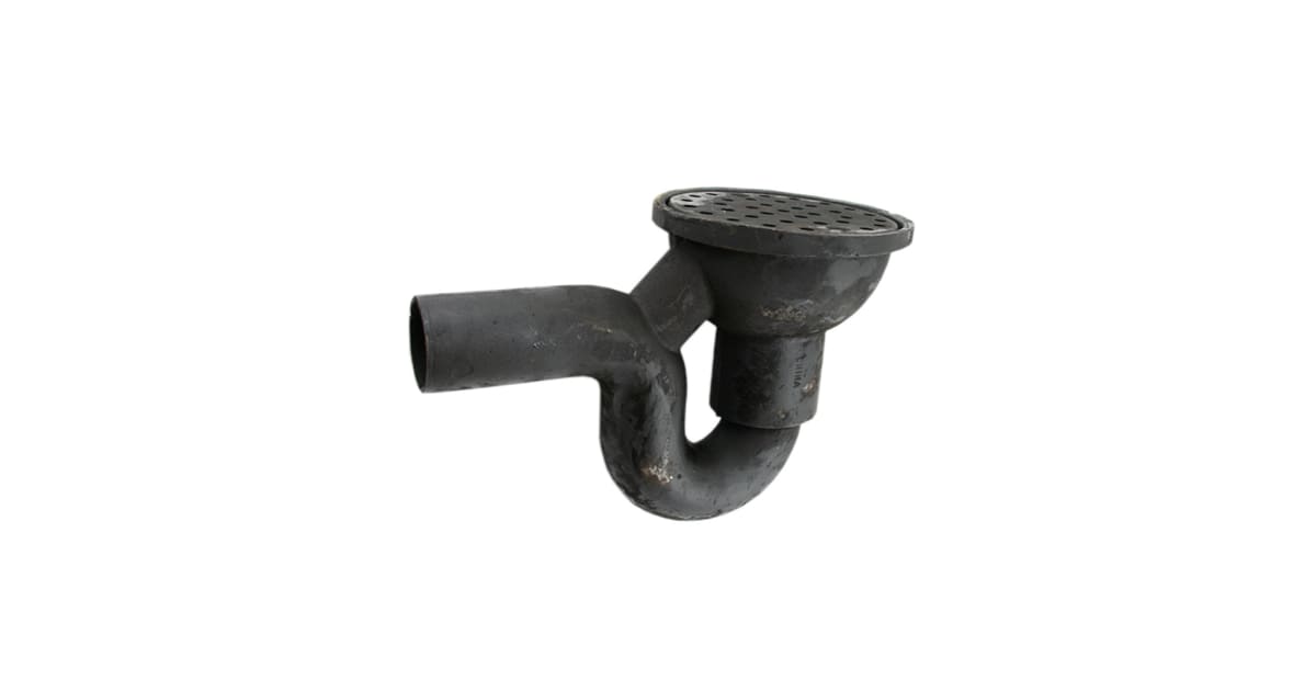 Jones Stephens D70001 2 Black Cast Iron Flare Drain With Trap and ...