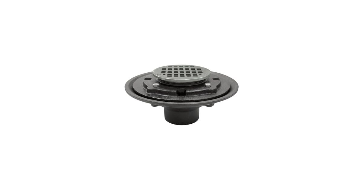 Jones Stephens D80106 4" Cast Iron Shower Drain with 5" Strainer ...