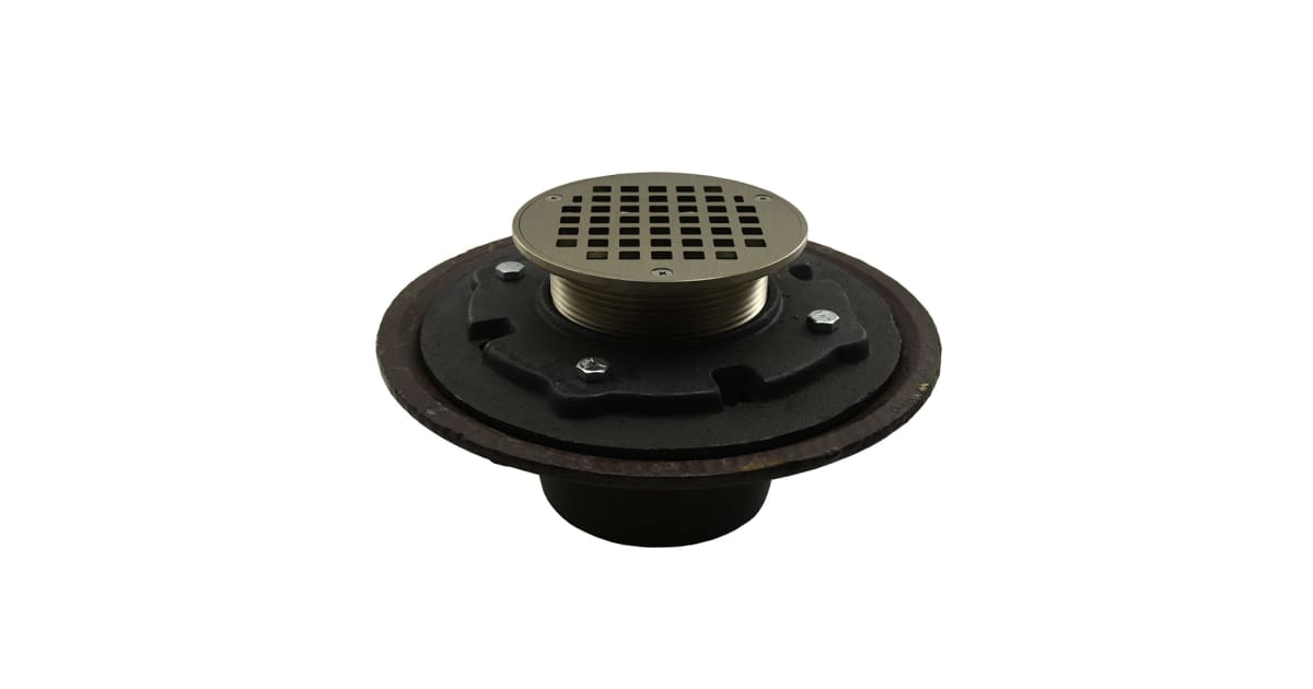 Jones Stephens D80112 3" Heavy Duty Inside Caulk Drain with 10" Pan and ...