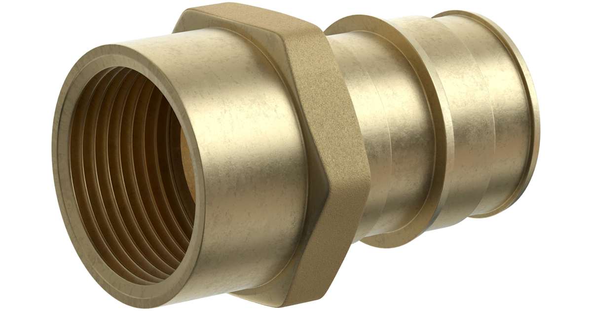 Jones Stephens F76861 3/4" x 1" FIP Brass PEX Adapter | Ferguson Home