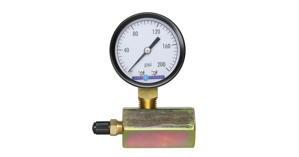 Jones Stephens G64200 2" 200 PSI Gas Test Gauge Assembly | Ferguson Home