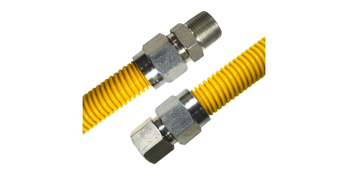 Jones Stephens G76002 12" Stainless Steel Gas Connector with 1/2" and 3 ...