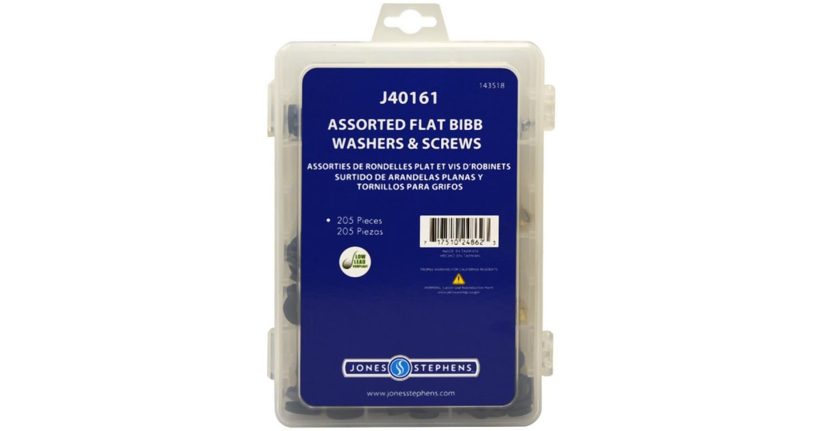 Jones Stephens J40161 205 Piece Flat Bibb Washers and Screws | Build.com