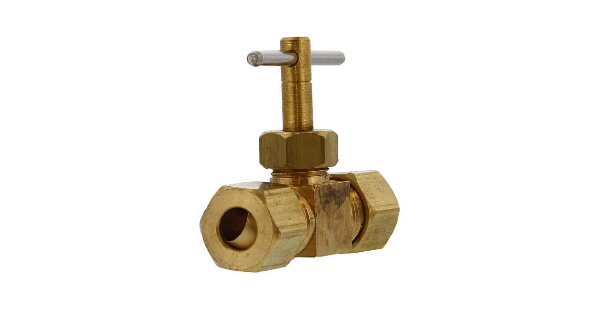 Jones Stephens N10544LF 1/4" OD Compression Straight Needle Valve ...