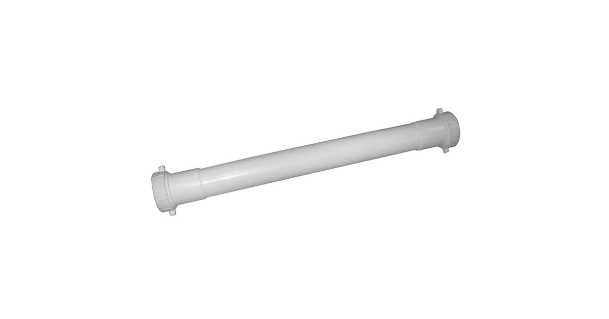 Jones Stephens P37018 1-1/2" x 16" White Plastic Slip Joint Extension ...