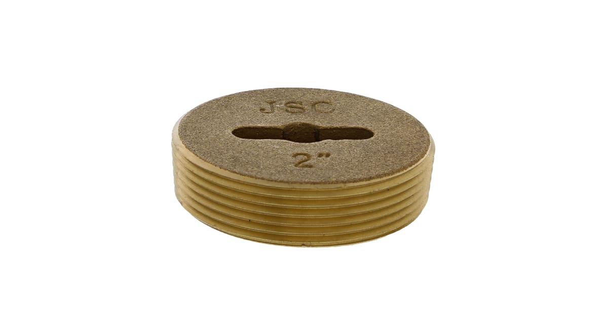 Jones Stephens P58201 2 SLOTTED BRASS CO PLUG W/5/16 TAP | Ferguson Home