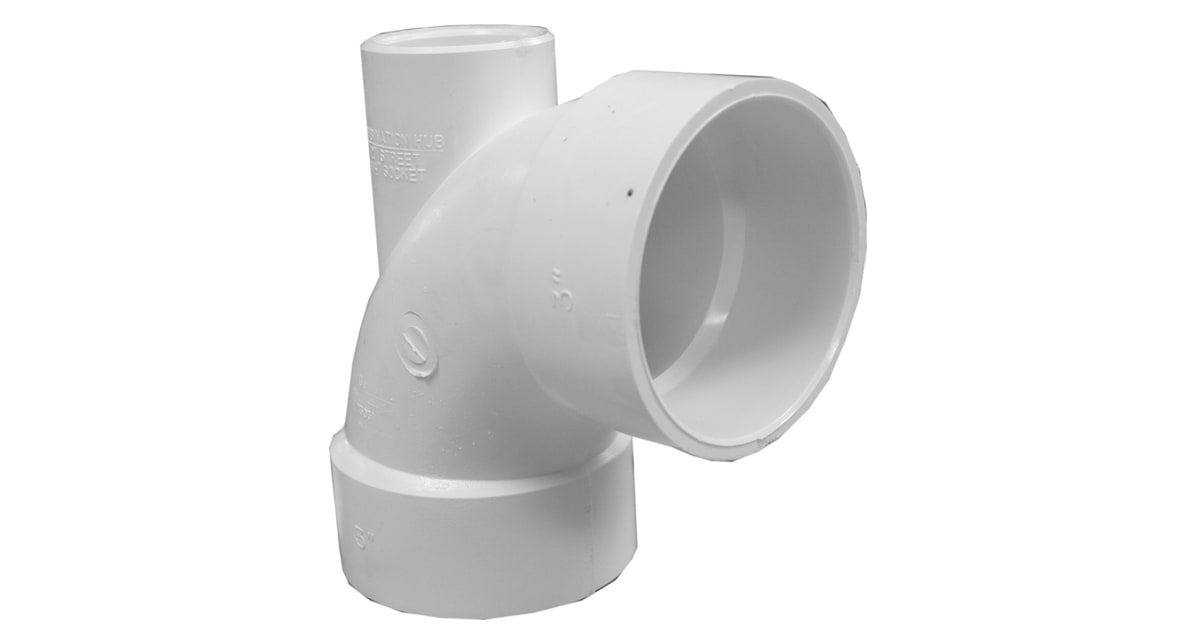 Jones Stephens PFL032 *CVR* PVC 3 1/4 BEND W/2 LHI | Build.com