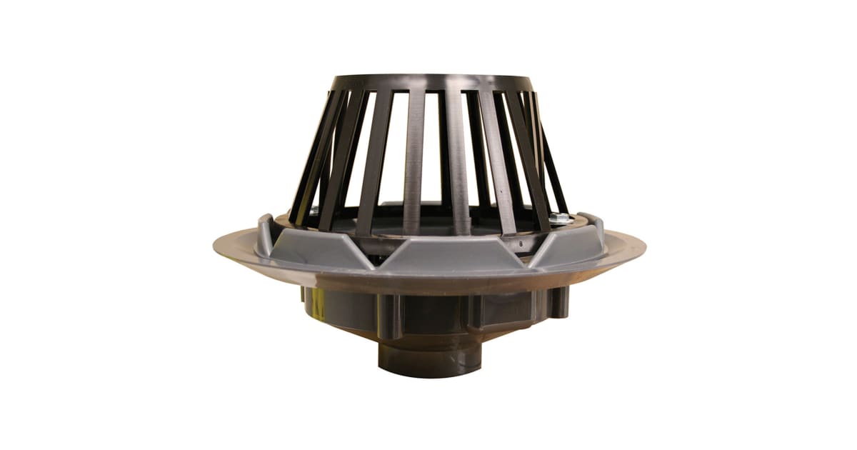 Jones Stephens R18014 3 PVC ROOF Drain With Plastic DOME | Ferguson Home